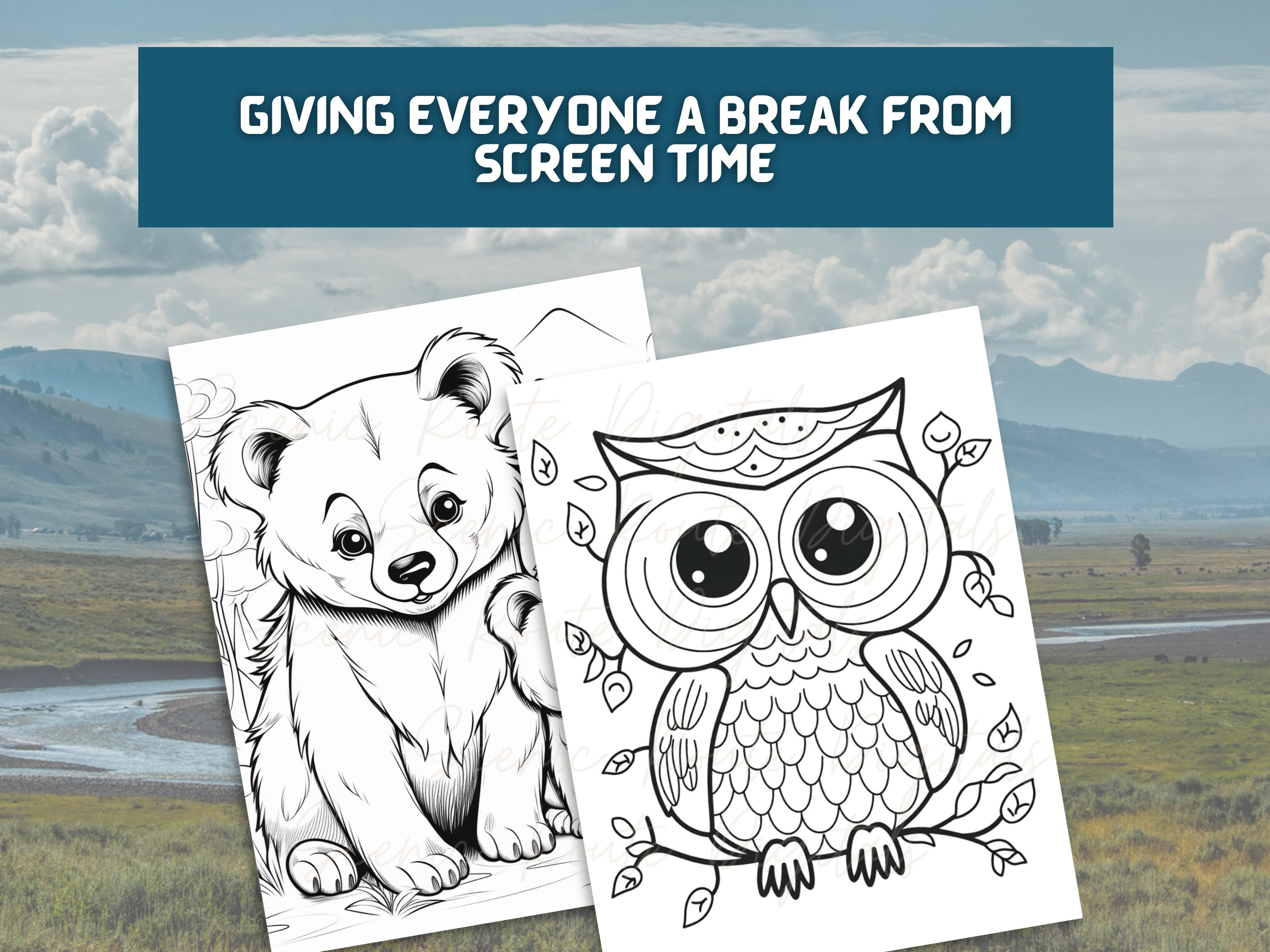 Yellowstone Children's Coloring Pages, Kids Activities, Road Trip Games ...
