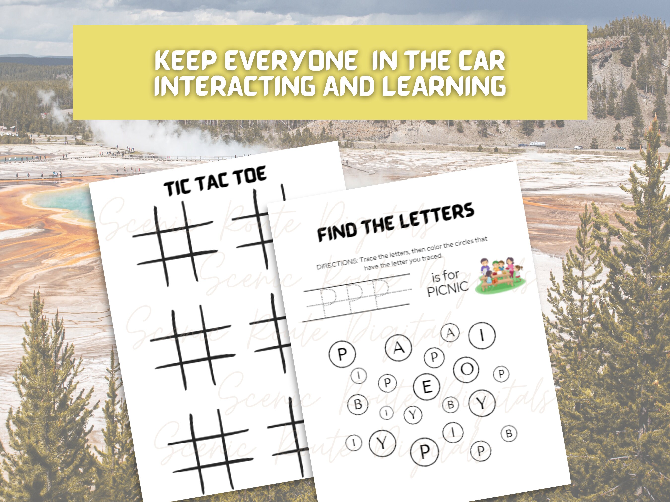 Yellowstone Children's Activity Pages, Kids Car Games, Road Trip Games ...