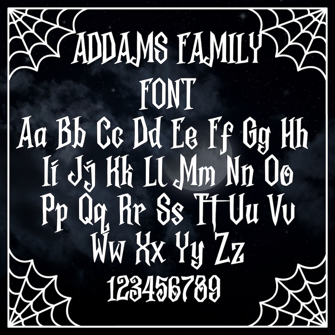 Addams Font, Addams Tff, Canva Font, Font Download, Canva Logo, Cricut ...