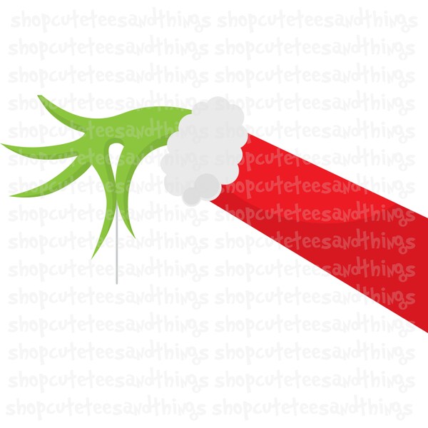 Grinch Hand Svg - Etsy