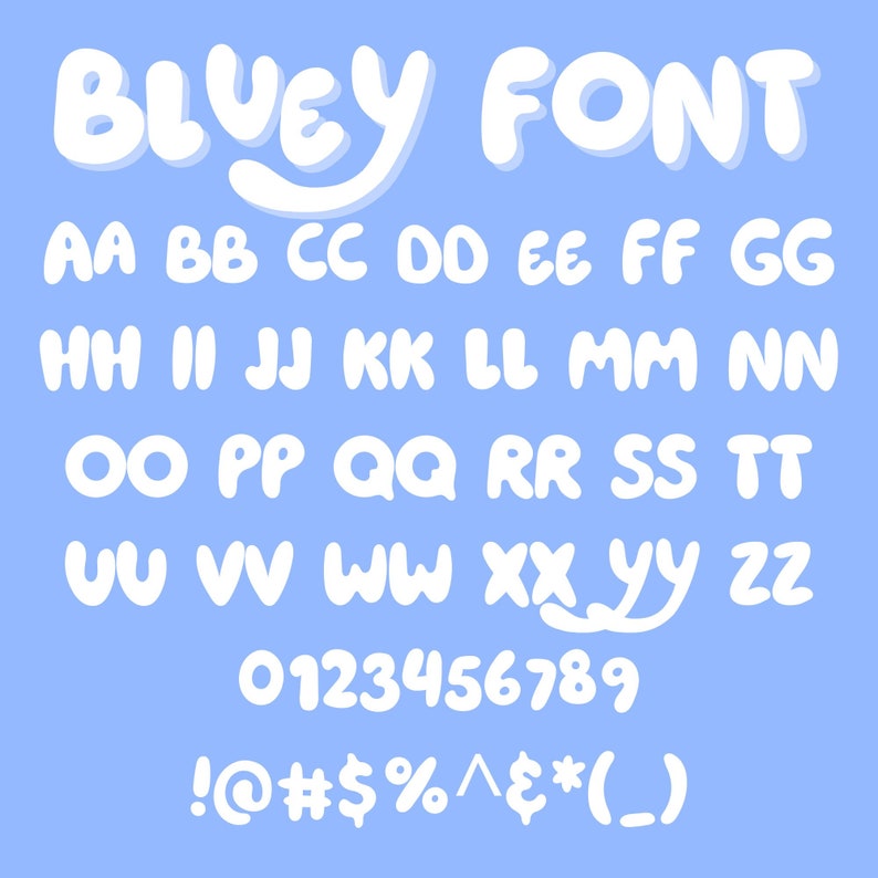 Bluey Font Bluey SVG Kids Font Digital Font Download Canva - Etsy Australia