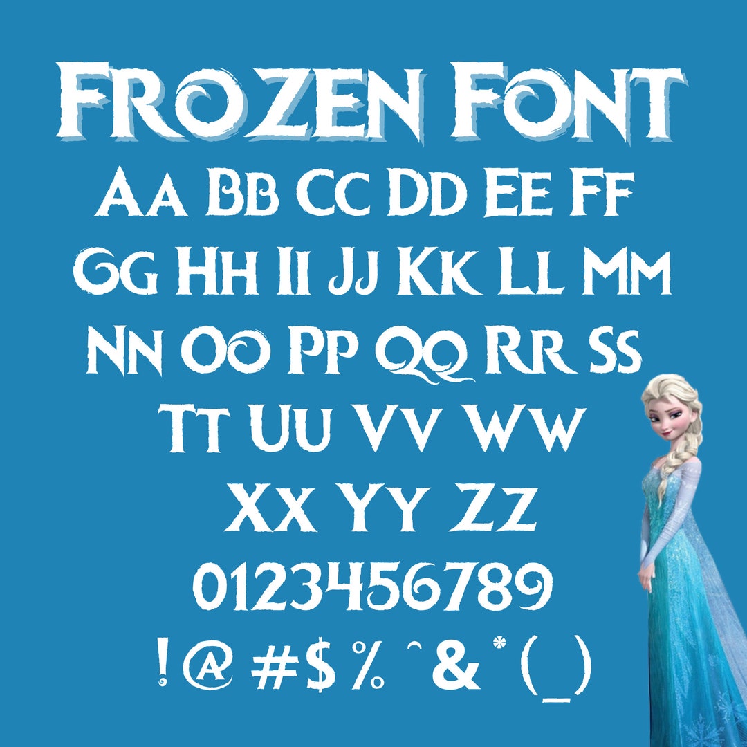 Frozen Font, Frozen Fonts TTF and OTF, Kids Font, Frozen Alphabet ...