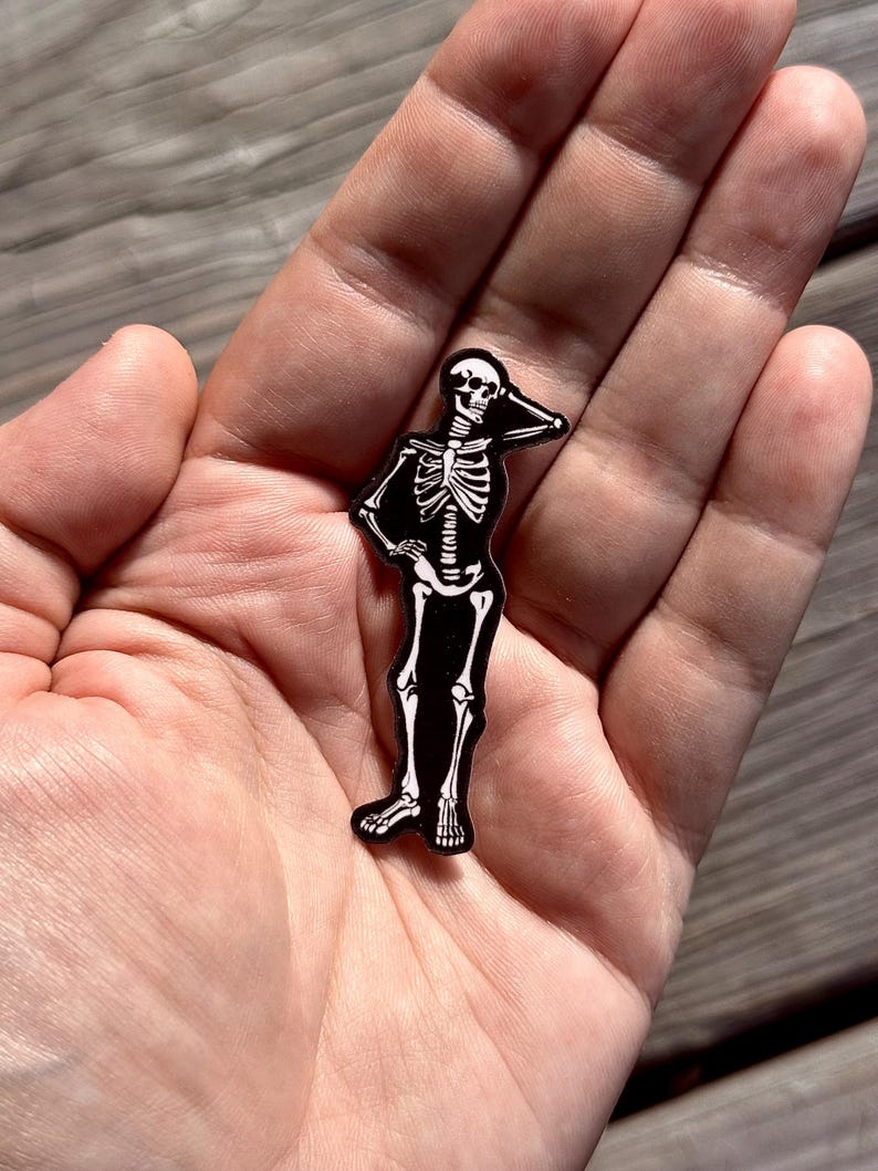 Skeleton Sticker | Spooky Season Sticker | Vinyl Sticker - Etsy