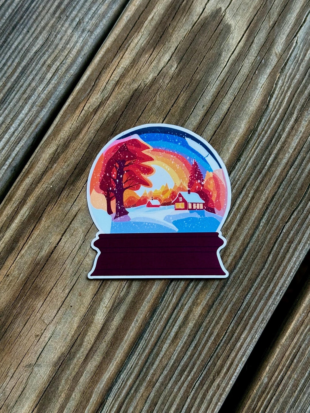 Snow Globe Sticker | Fall Foliage Sticker | Vermont Sticker | New ...
