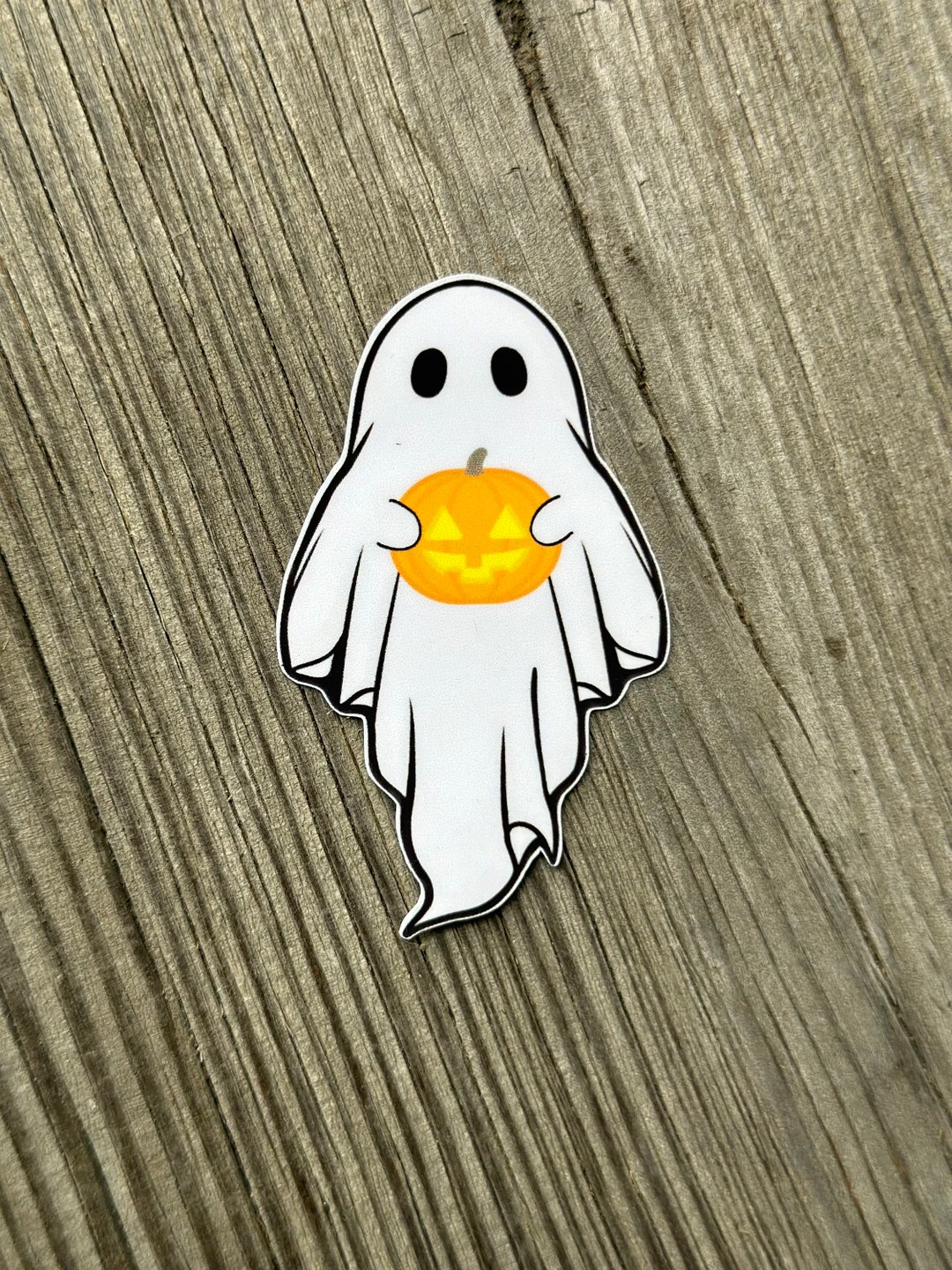 Pumpkin Ghost Sticker | Halloween Ghost Sticker | Jack-o-lantern Ghost ...