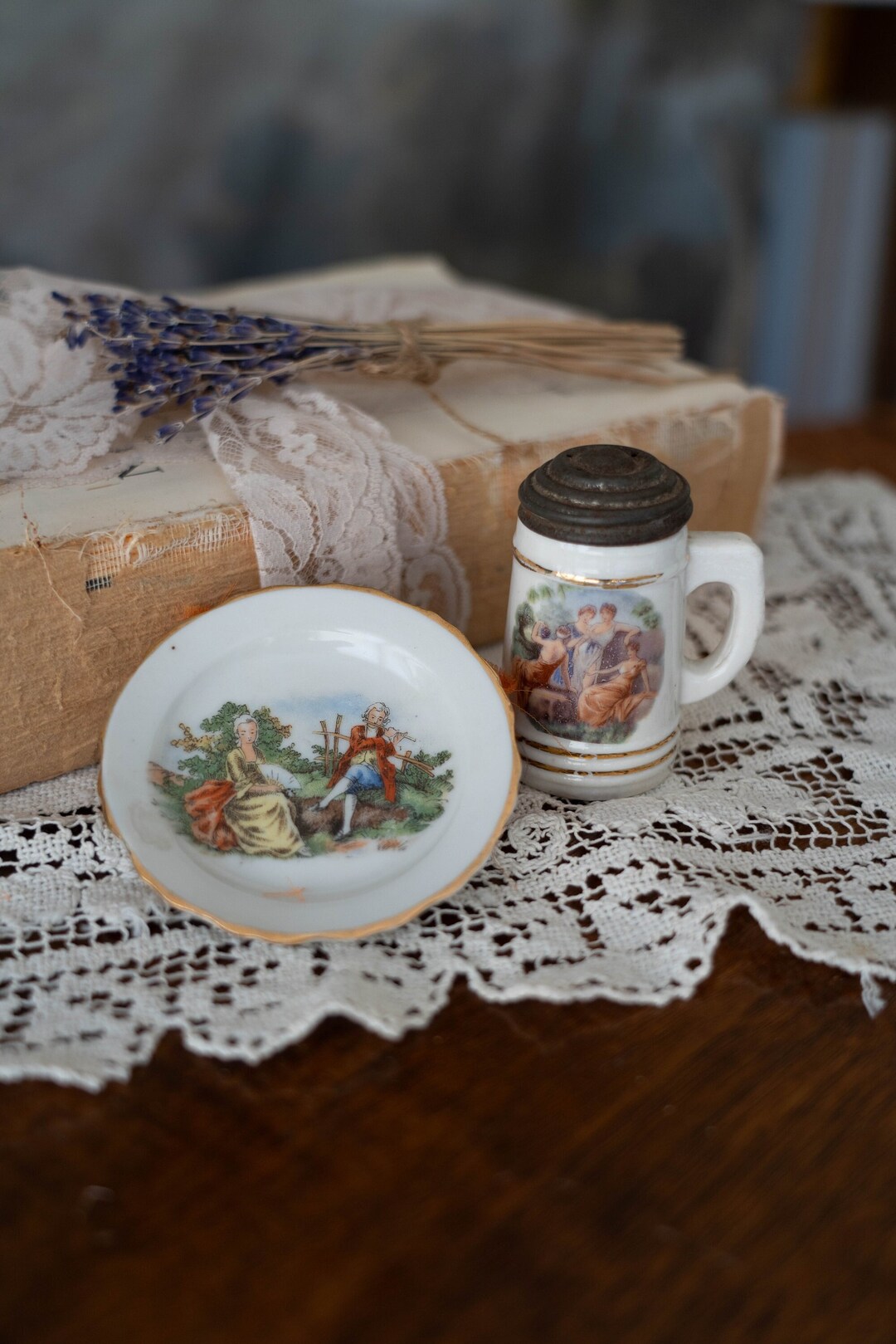 Vintage 40s Occupied Japan Rococo Mini Porcelain Display Plate and ...