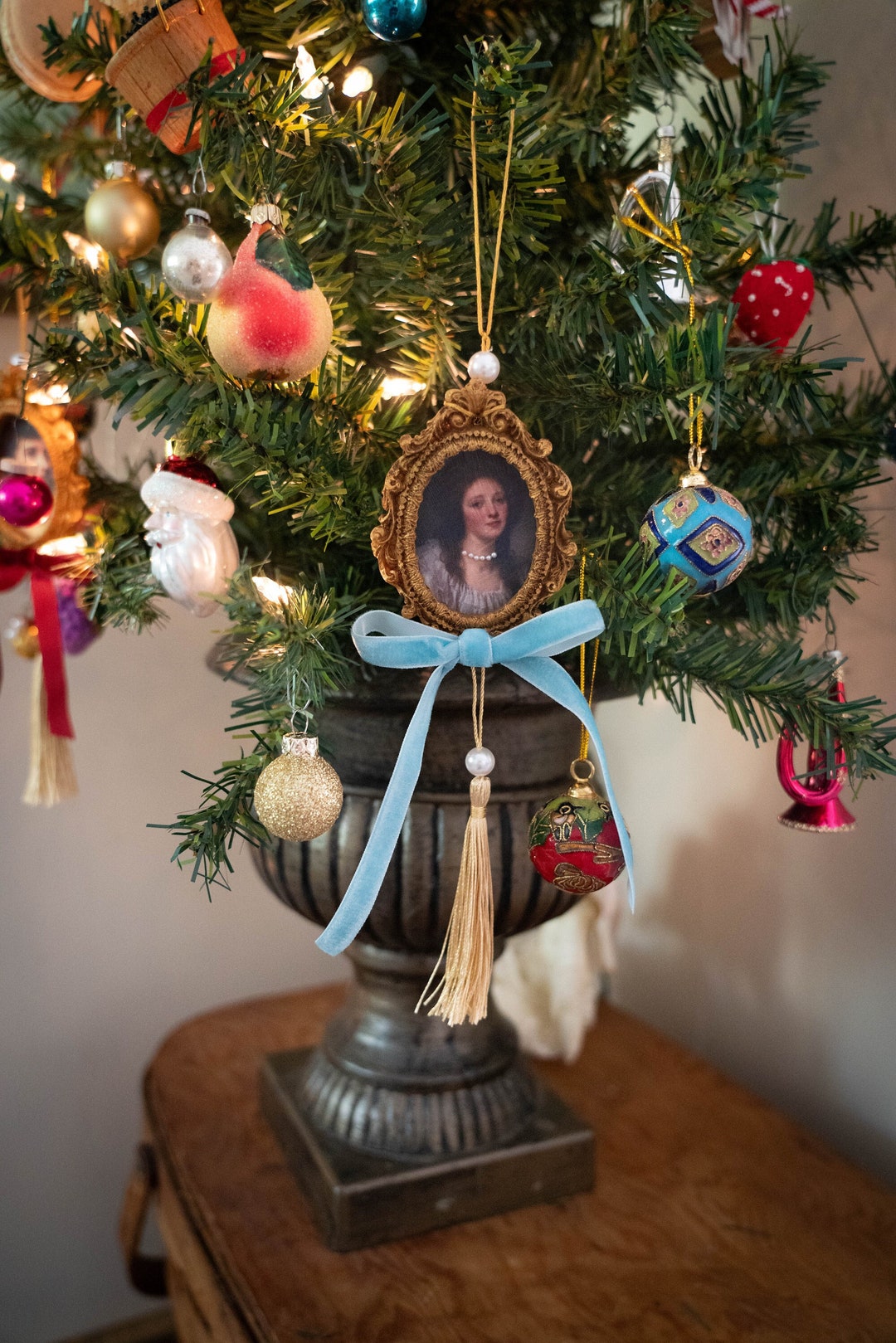Handmade Holiday Christmas Frame Ornament Madame Mercier Portrait ...