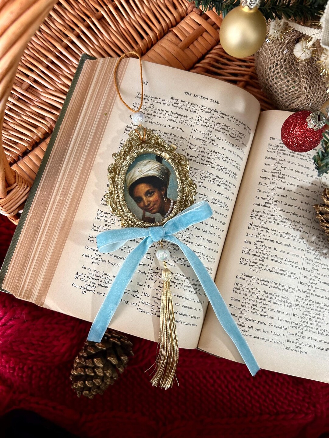 Handmade Dido Elizabeth Belle Portrait Ornament: Shabby Chic Christmas Decor - Etsy