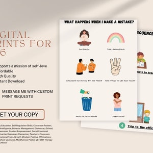 Self Regulation Poster - Emotion Wheel, Elementary Poster, Therapy ...