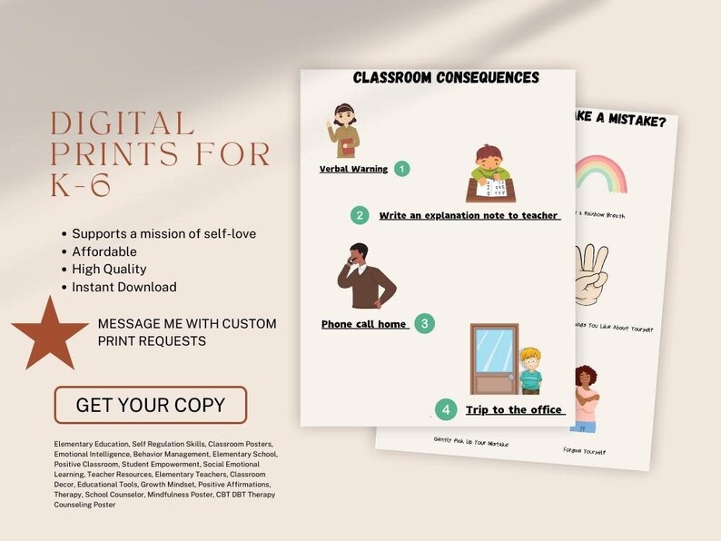 Consequence Poster - ESL Poster, DBT Poster, AAPI Poster, Consequences ...