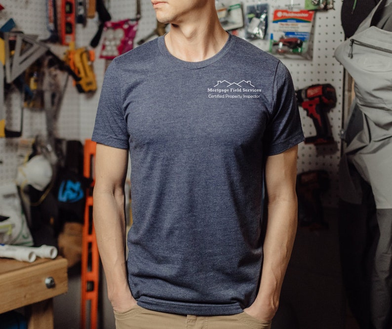 Bella & Canva T-shirt With Pocket Logo Official Mortgage Field Services ...