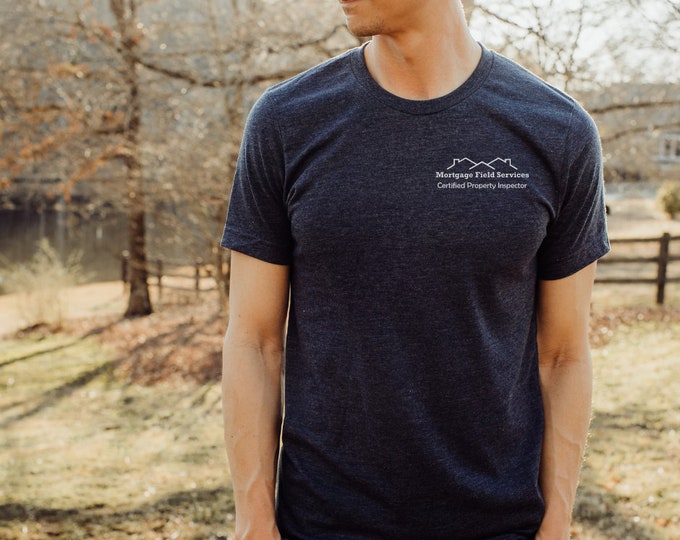 Bella & Canva T-shirt With Pocket Logo Official Mortgage Field Services ...