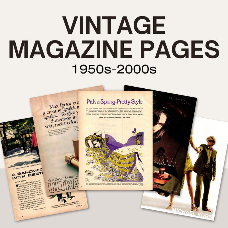 Vintage Magazine Art - Etsy