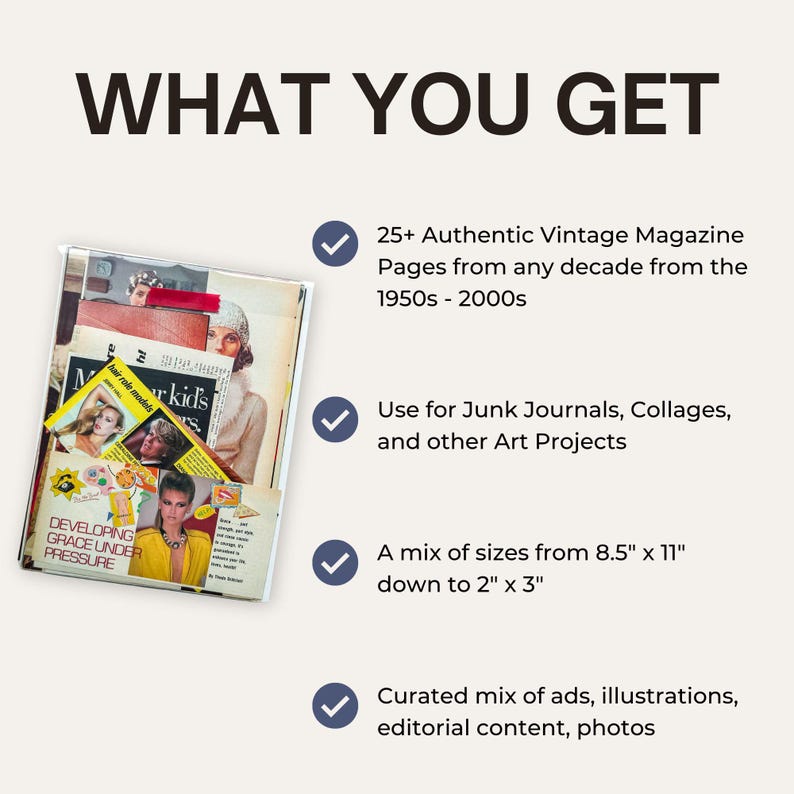 Vintage Magazine Pages for Collage - Choose Your Decade (1950s–2000s ...