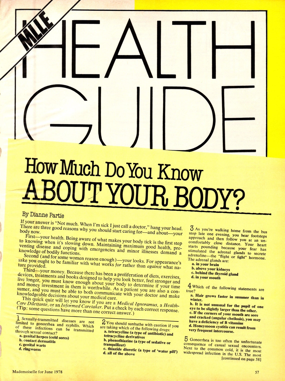 Mademoiselle Magazine June 1978 Vintage PDF Magazine Digital Download ...