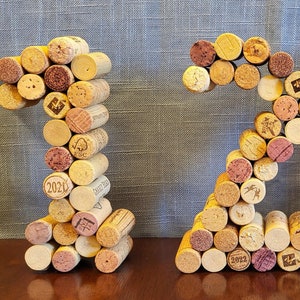 Wedding/event Wine Cork Table Numbers, 1-10, Upcycle, Rustic, Cork ...