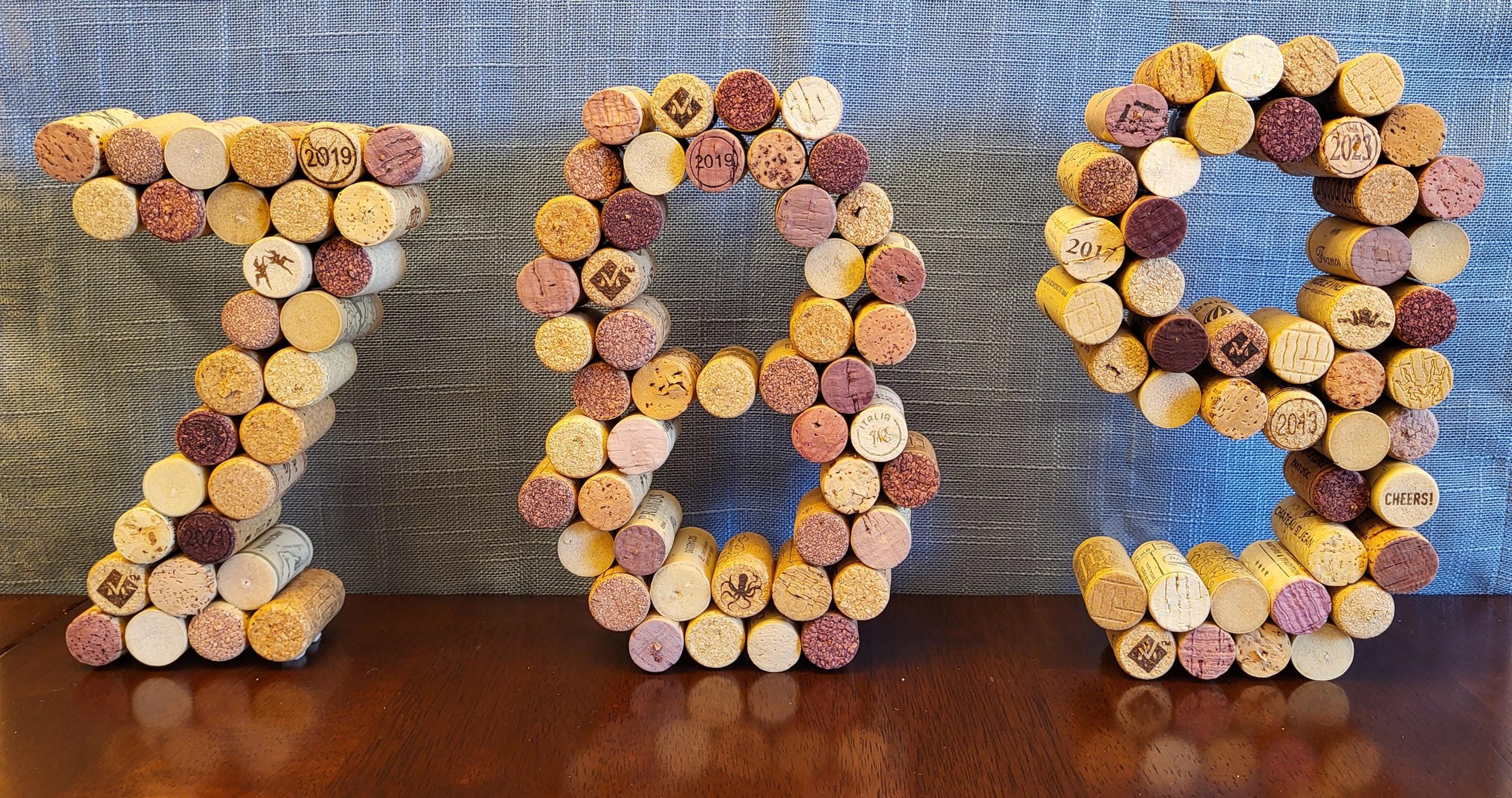 Wedding/event Wine Cork Table Numbers, 1-10, Upcycle, Rustic, Cork ...