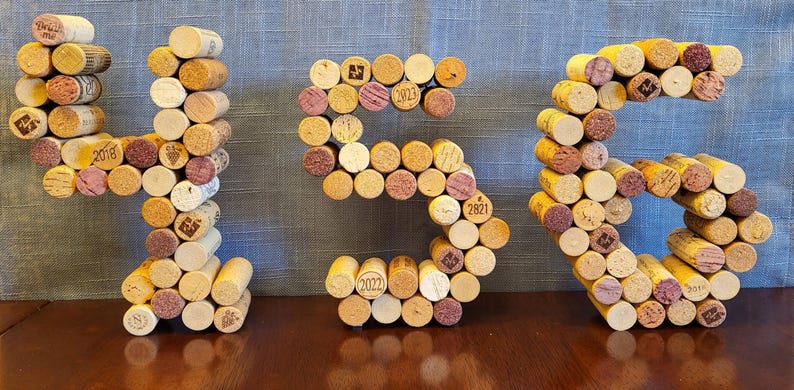 Wedding/event Wine Cork Table Numbers, 1-10, Upcycle, Rustic, Cork ...