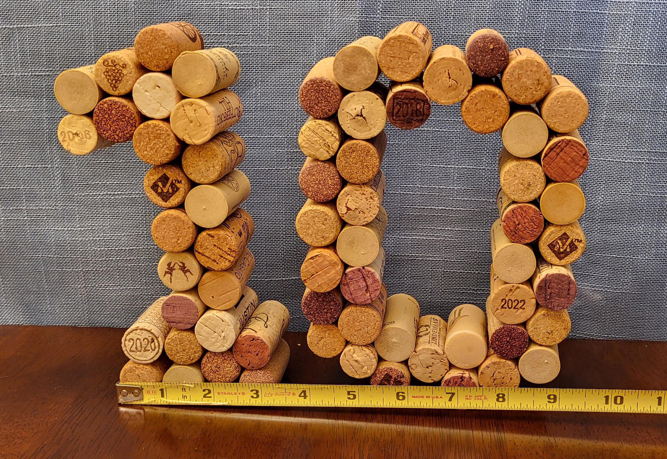 Wedding/event Wine Cork Table Numbers, 1-10, Upcycle, Rustic, Cork ...