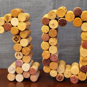 Wedding/event Wine Cork Table Numbers, 1-10, Upcycle, Rustic, Cork ...
