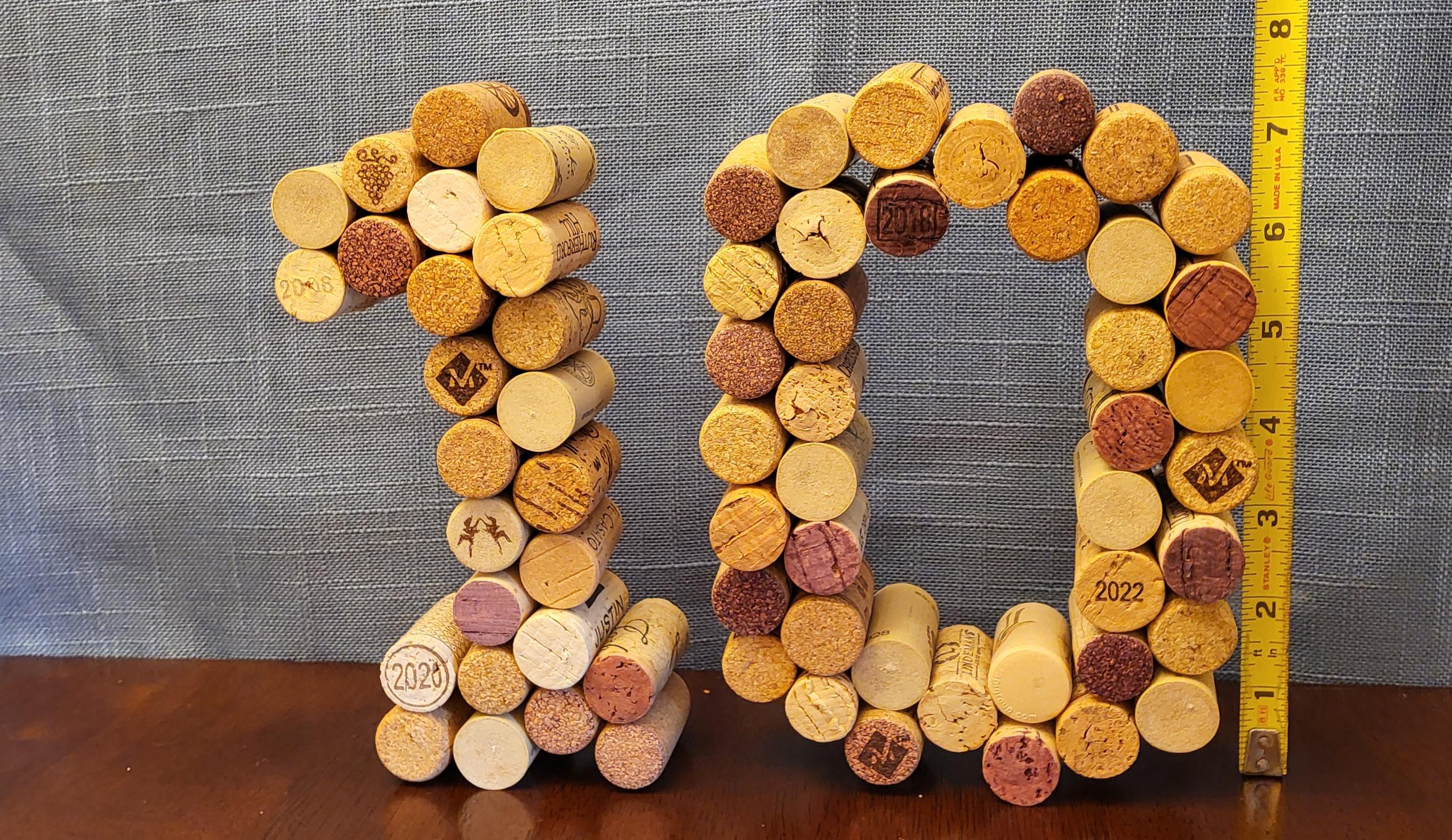 Wedding/event Wine Cork Table Numbers, 1-10, Upcycle, Rustic, Cork ...