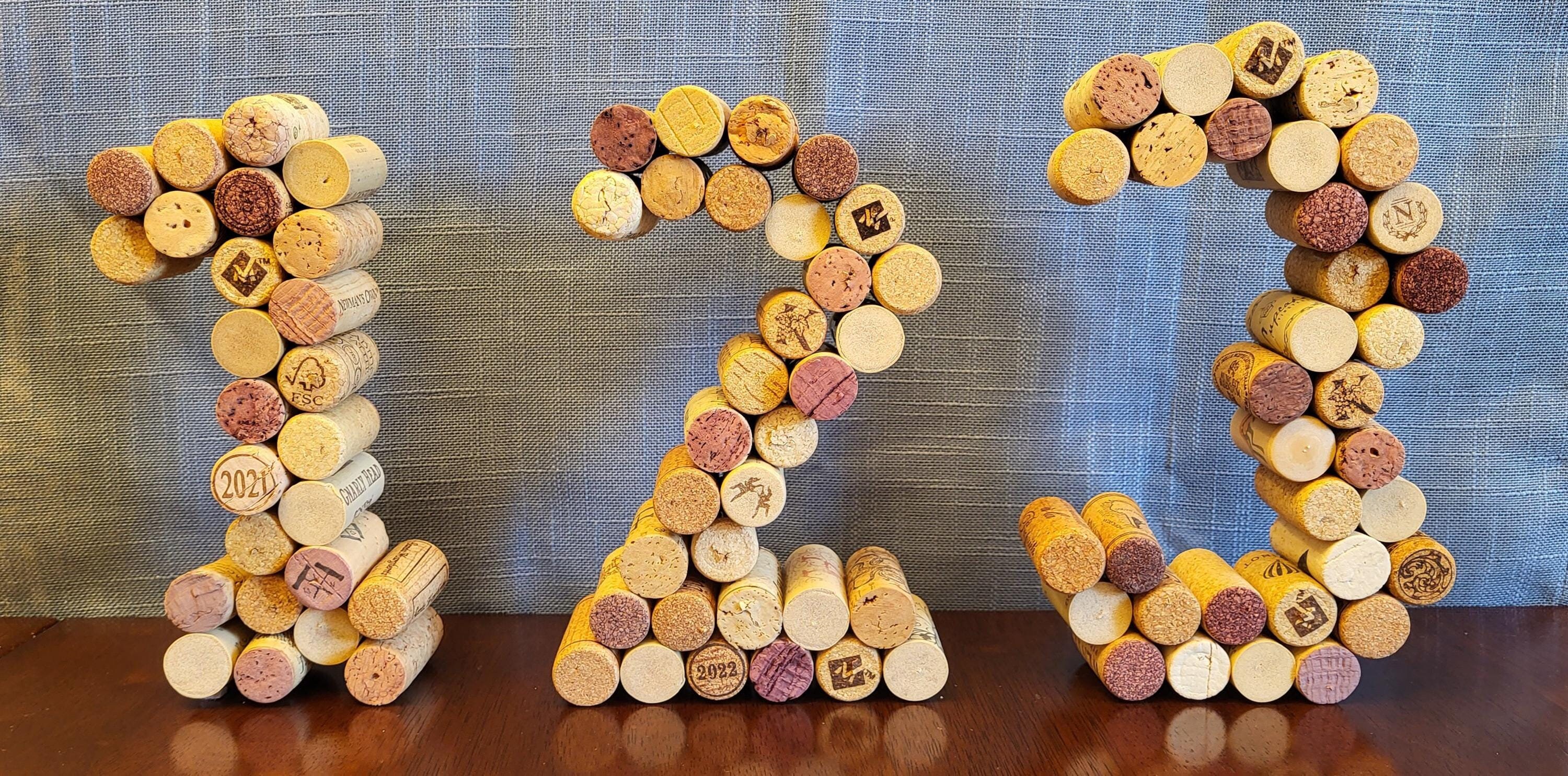 Wedding/event Wine Cork Table Numbers, 1-10, Upcycle, Rustic, Cork ...