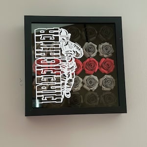 Firefighter Flag, Thin Red Line Shadow Box, Gift for Him or Her - Etsy