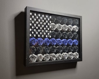 Thin Blue Line Shadow Box Display - Etsy