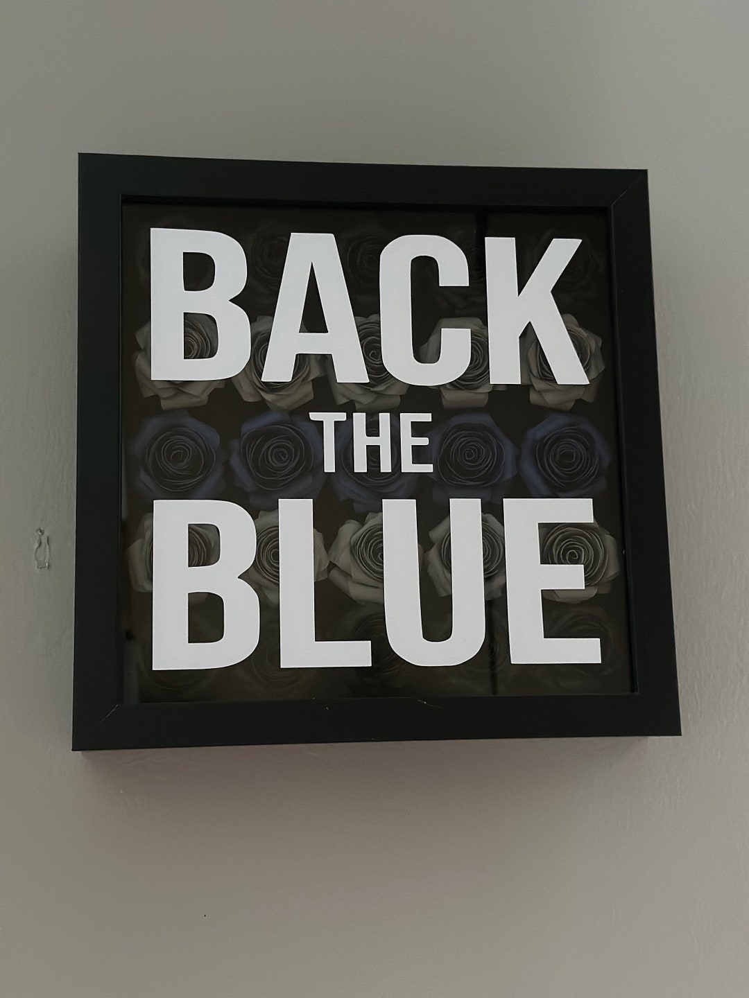 Back the Blue Shadow Box: Law Enforcement Gift, Police Officer Decor ...
