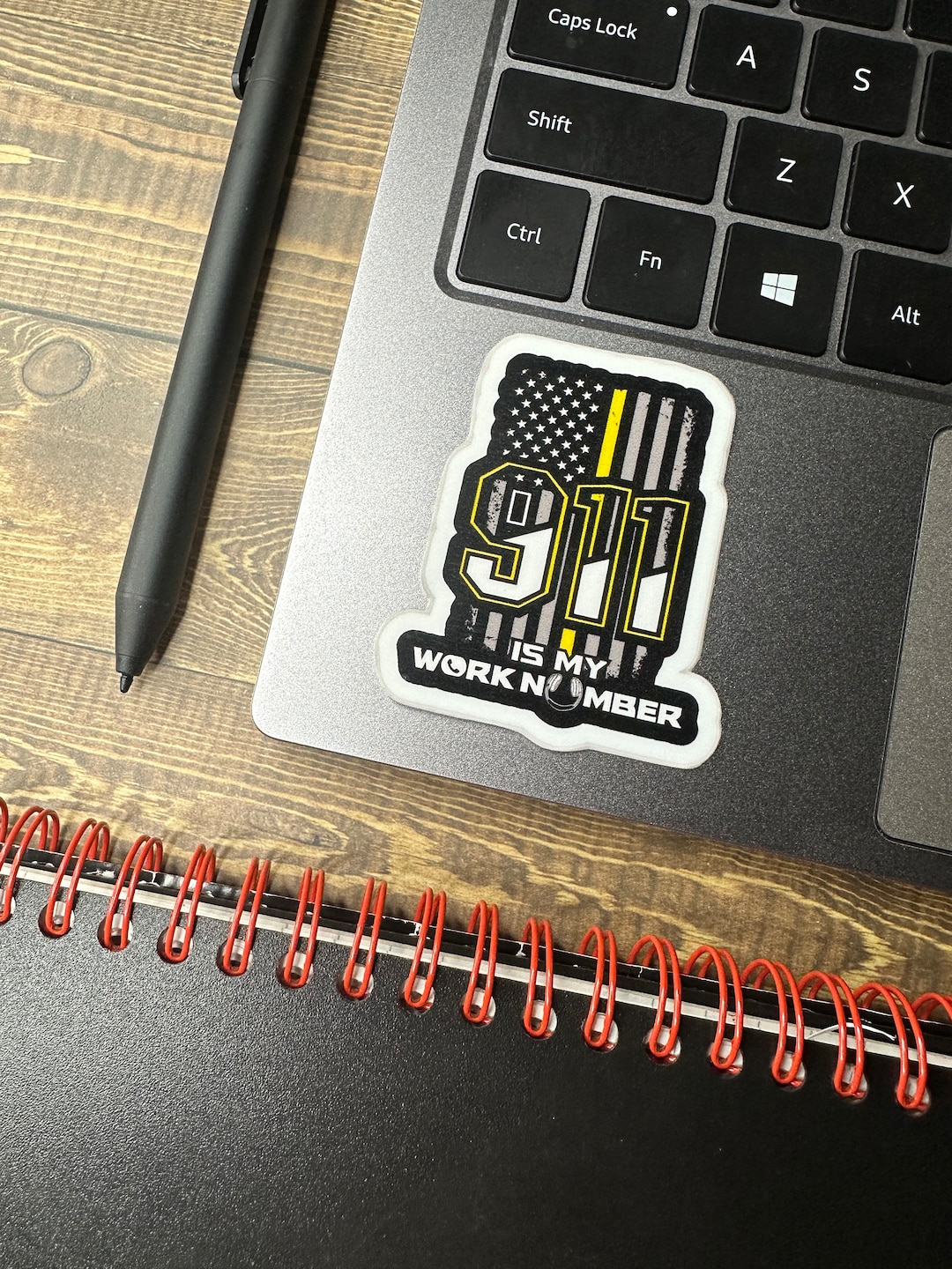 911 is My Work Number, 911 Dispatcher Sticker, Thin Yellow Line ...