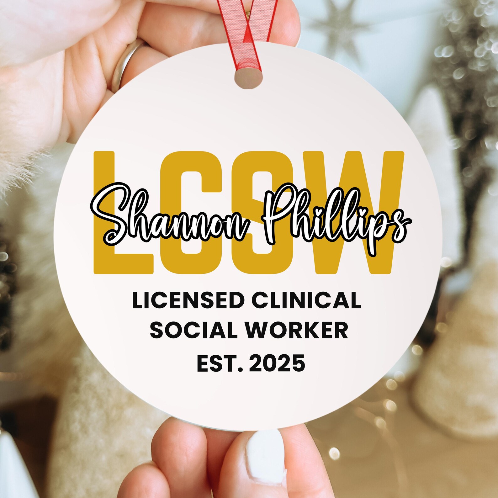 Lcsw Gift Lcsw Ornament Licensed Clinical Social Worker Gifts for ...