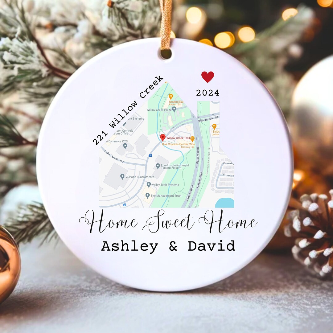 Our First Home Map Gift, First House Ornament, First Time Home Buyer ...