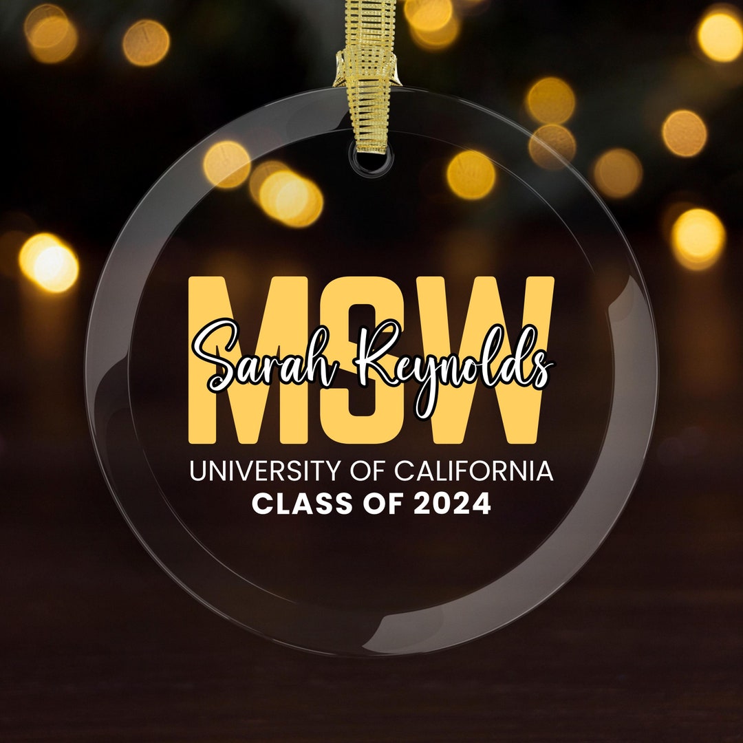 MSW Graduation Gift, MSW Gift, Msw Ornament, Social Worker Graduation ...