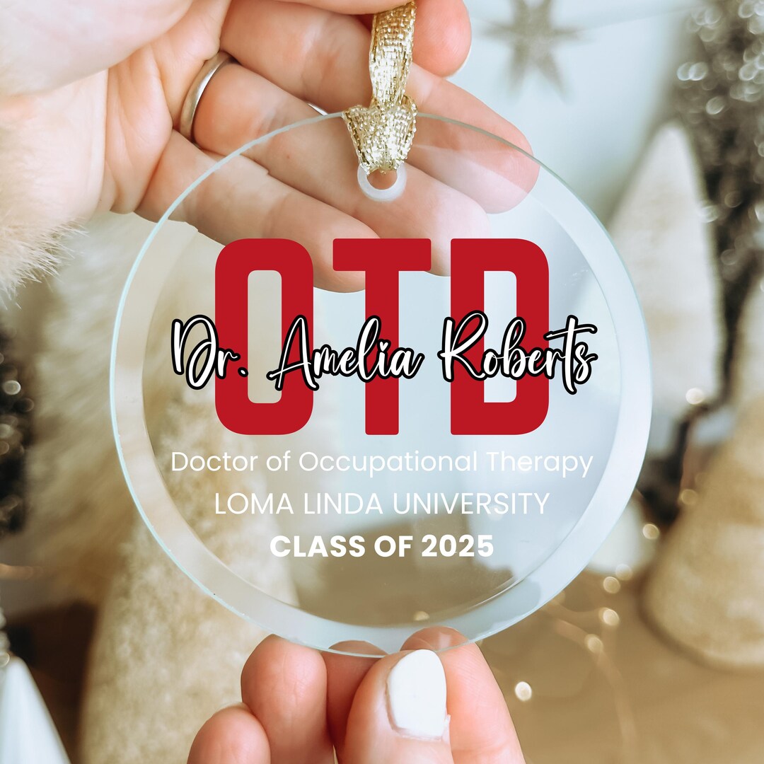 OTD Graduation Gift Ornament for Doctor of Occupational Therapy ...