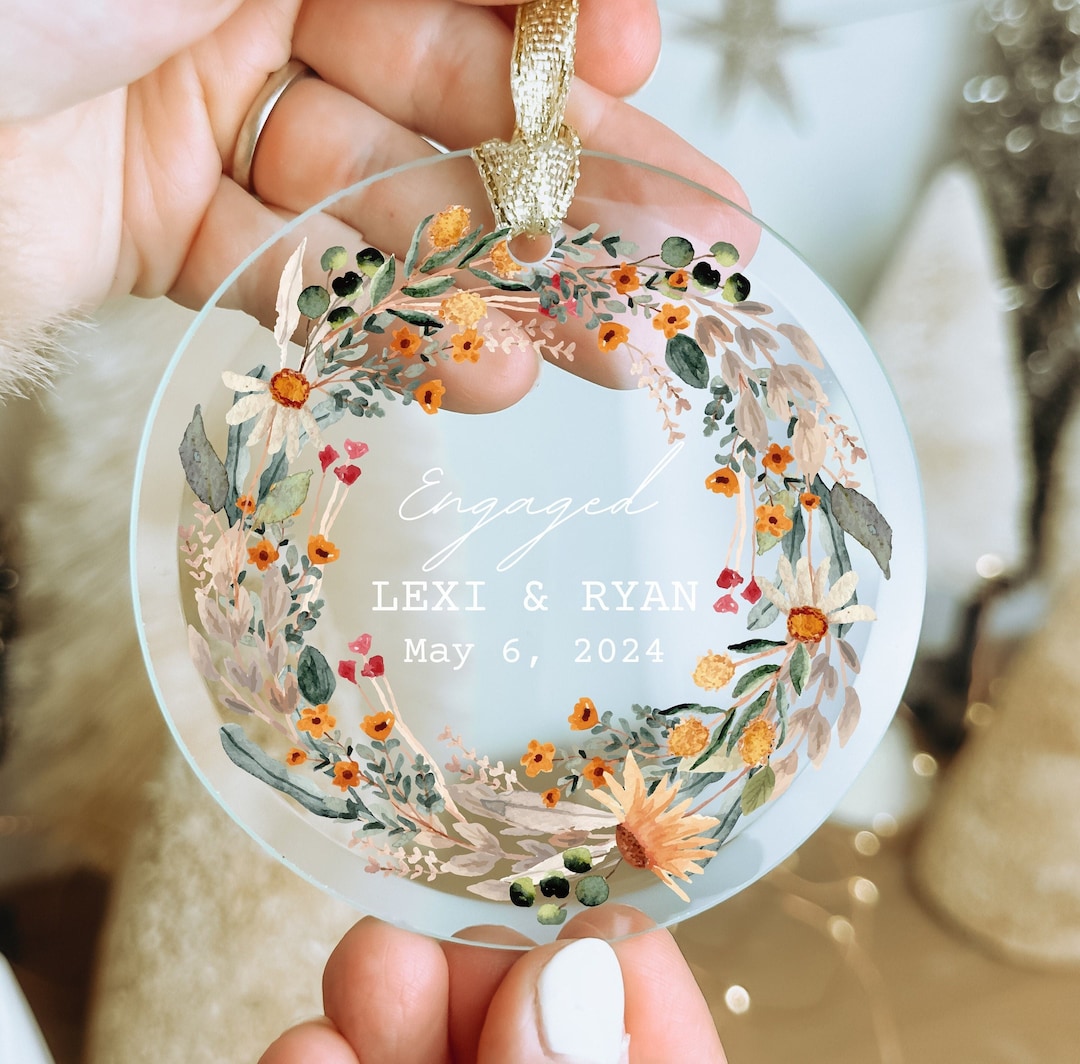 Engagement Ornament Engaged Christmas Ornament Engagement Gifts for ...
