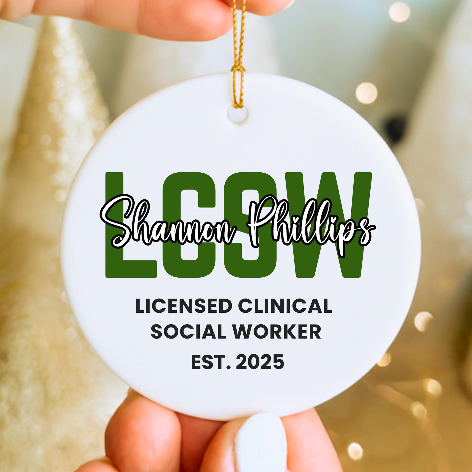 Lcsw Gift Lcsw Ornament Licensed Clinical Social Worker Gifts for ...