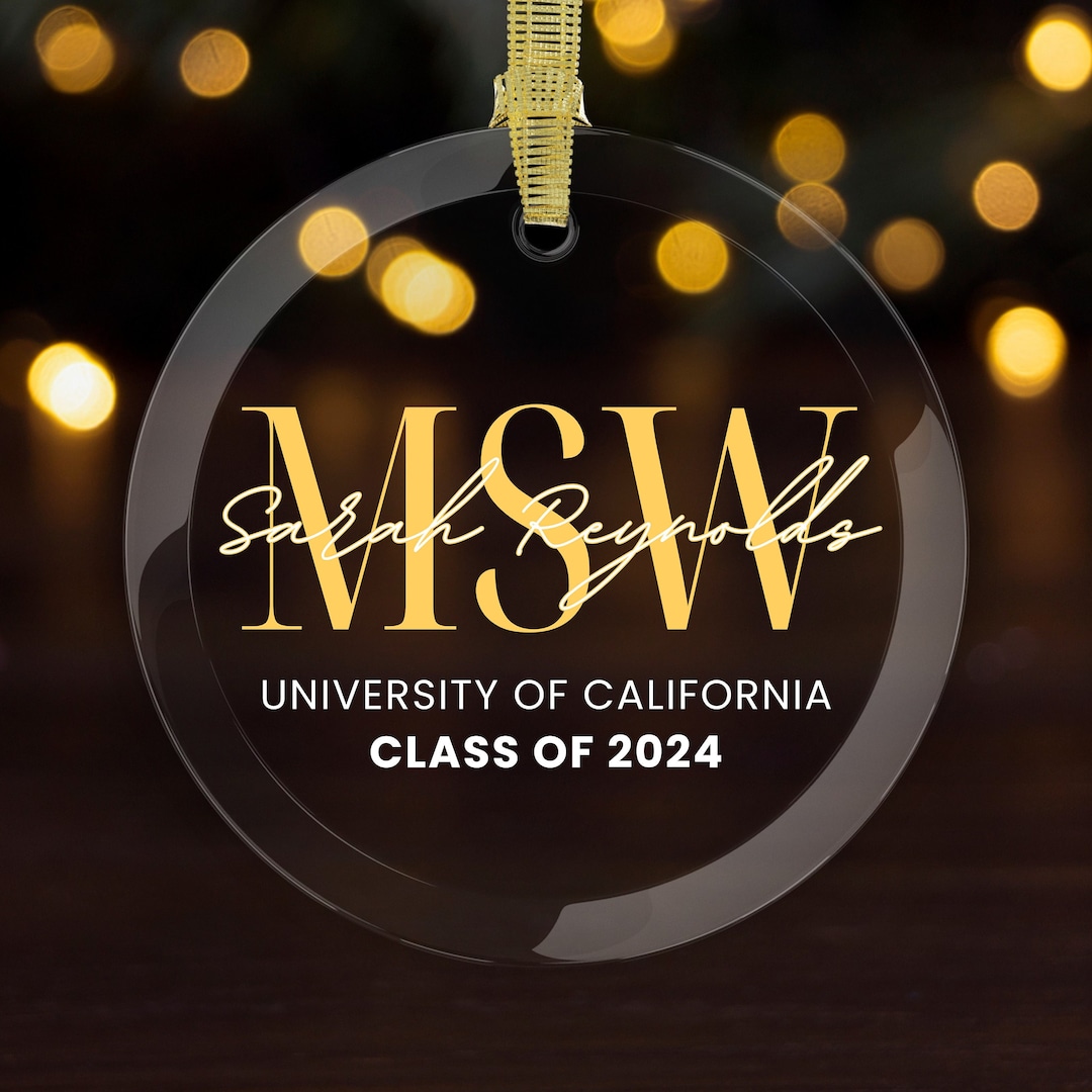 MSW Graduation Gift, MSW Gift, Msw Ornament, Social Worker Graduation ...