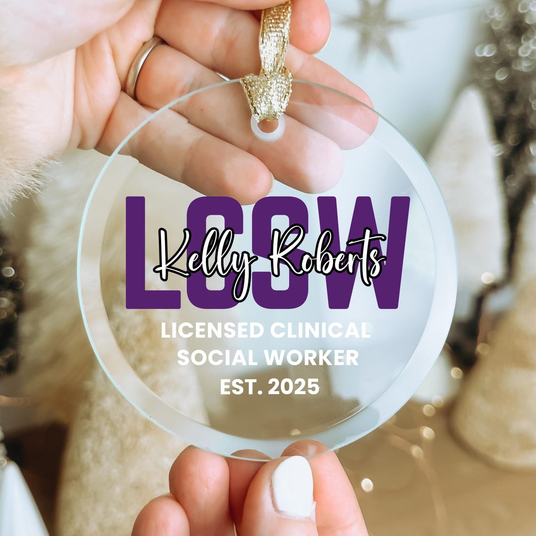 Lcsw Gift Lcsw Ornament Licensed Clinical Social Worker Gifts for ...