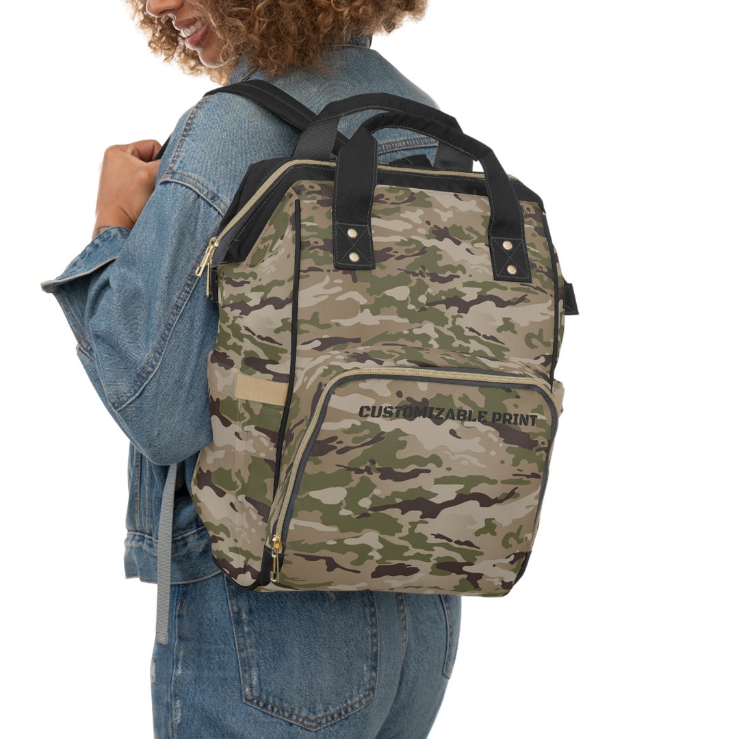 Military OCP Print Multifunctional Diaper Backpack, CUSTOMIZABLE - Etsy