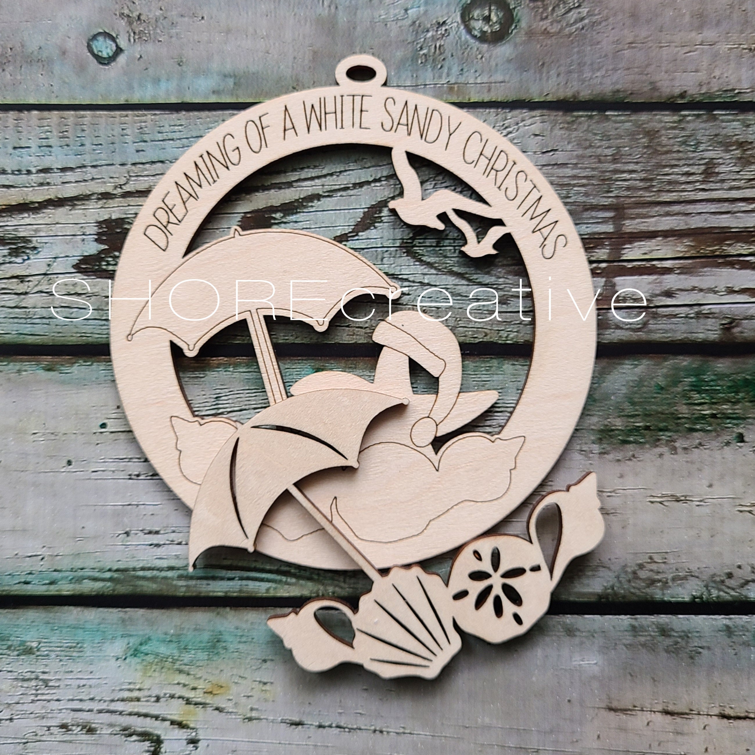 Beach Inspired Ornaments, Santa Sleigh, Beach and Seashells, Starfish ...