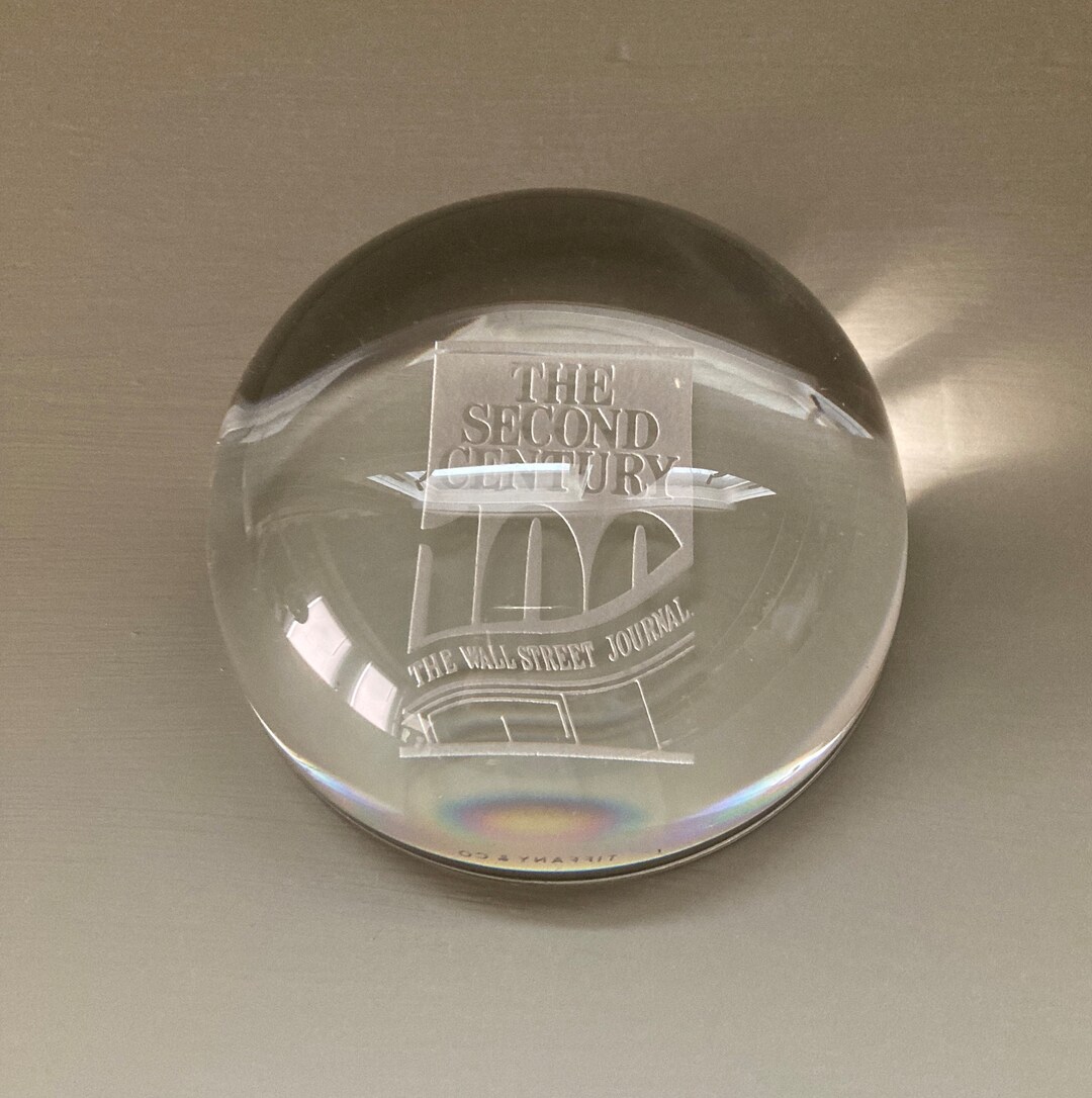 Vintage Tiffany & Co. Paperweight the Second Century the Wall Street ...