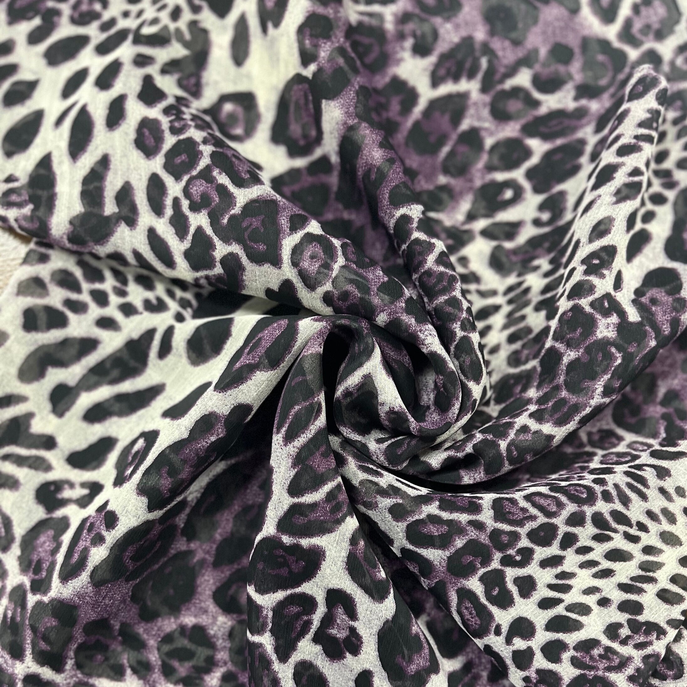 2 Color Options Cheetah Chiffon Pattern Sold by the Yard Dress Goods ...