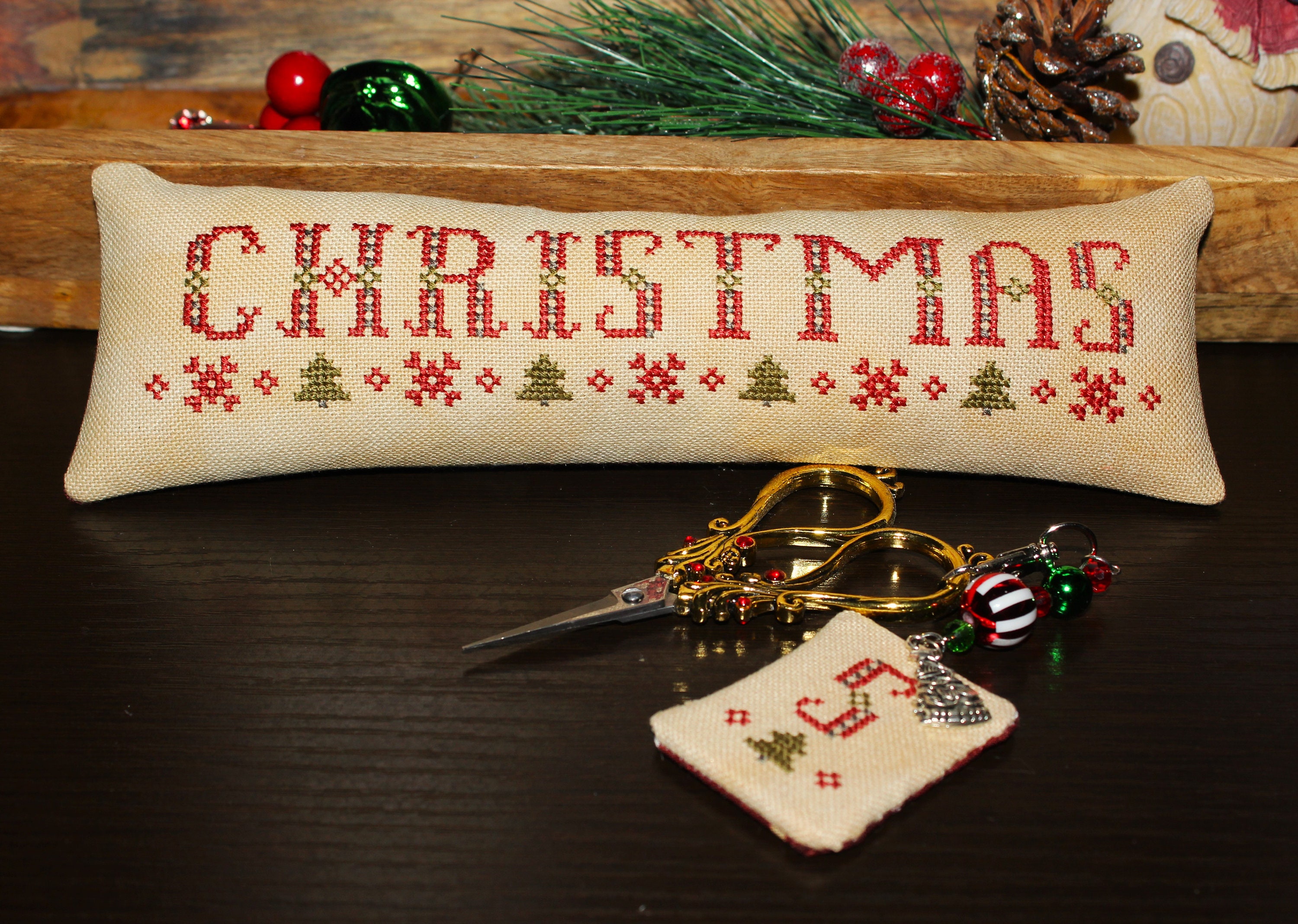 Christmas and Scissor Fob Pattern Plus 2 Bonus Charts / PDF / Instant ...