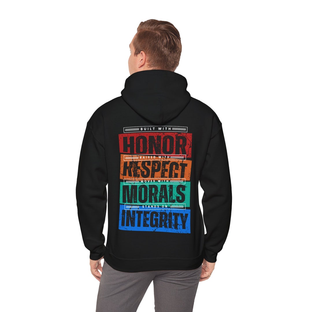 Respect Hoodie Unisex Hooded Sweatshirt Inspirational Sweater Honor and ...