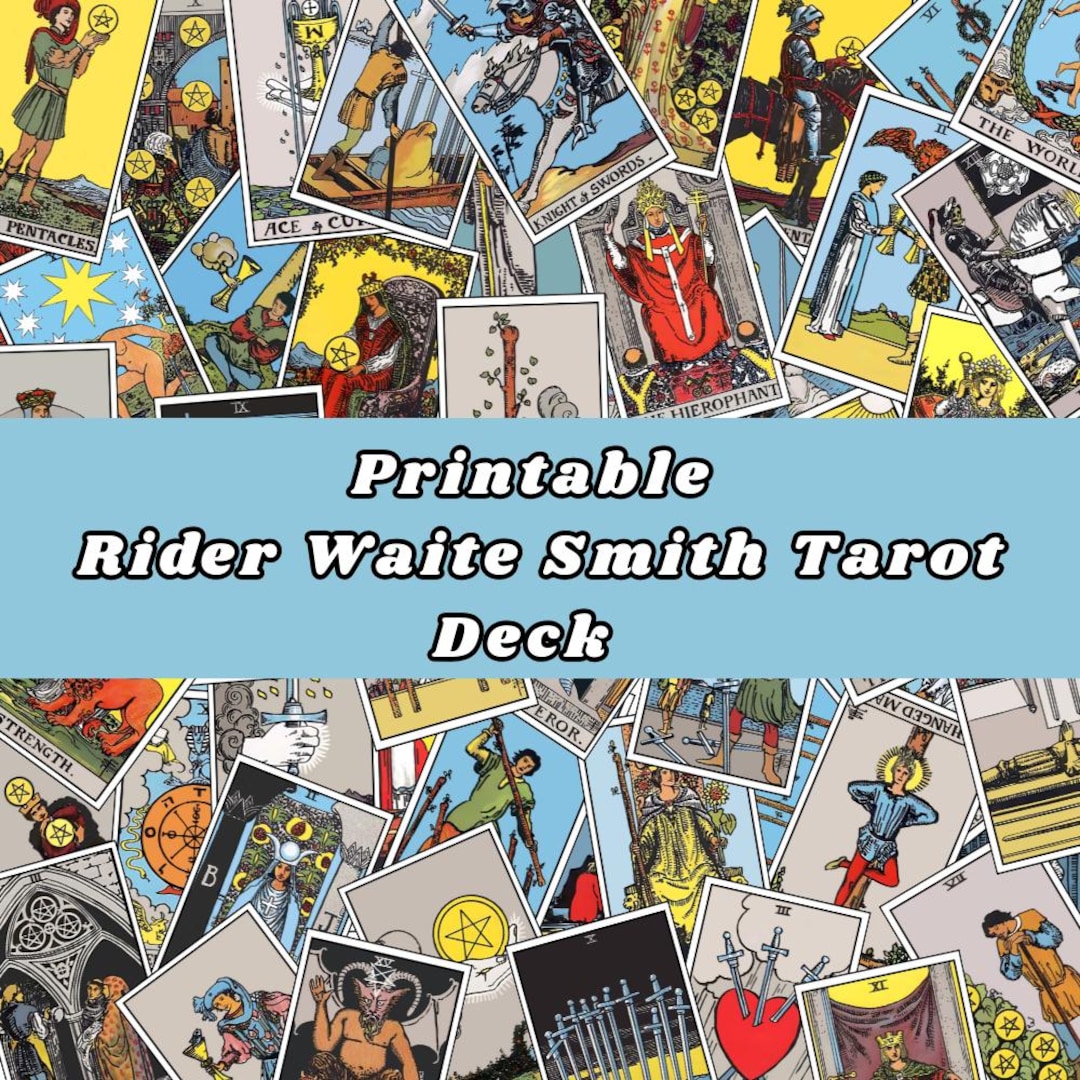 Rider Waite Smith Tarot Cards: Complete 78 Card Deck (digital Download ...