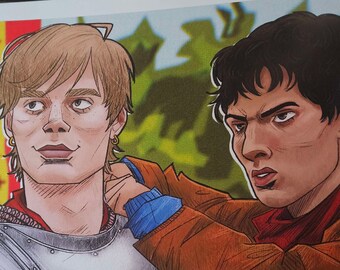 Magical Merlin Wizard and Owl Art Print Wall Art Home - Etsy