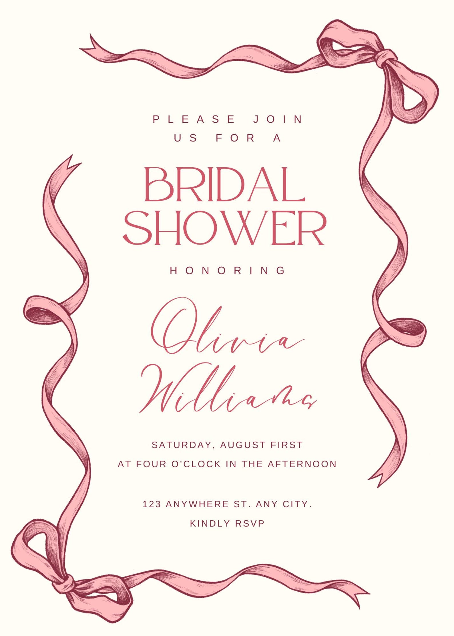 This Adorable and Girly Bridal Shower Invitation is a 2025 Trendsetter ...