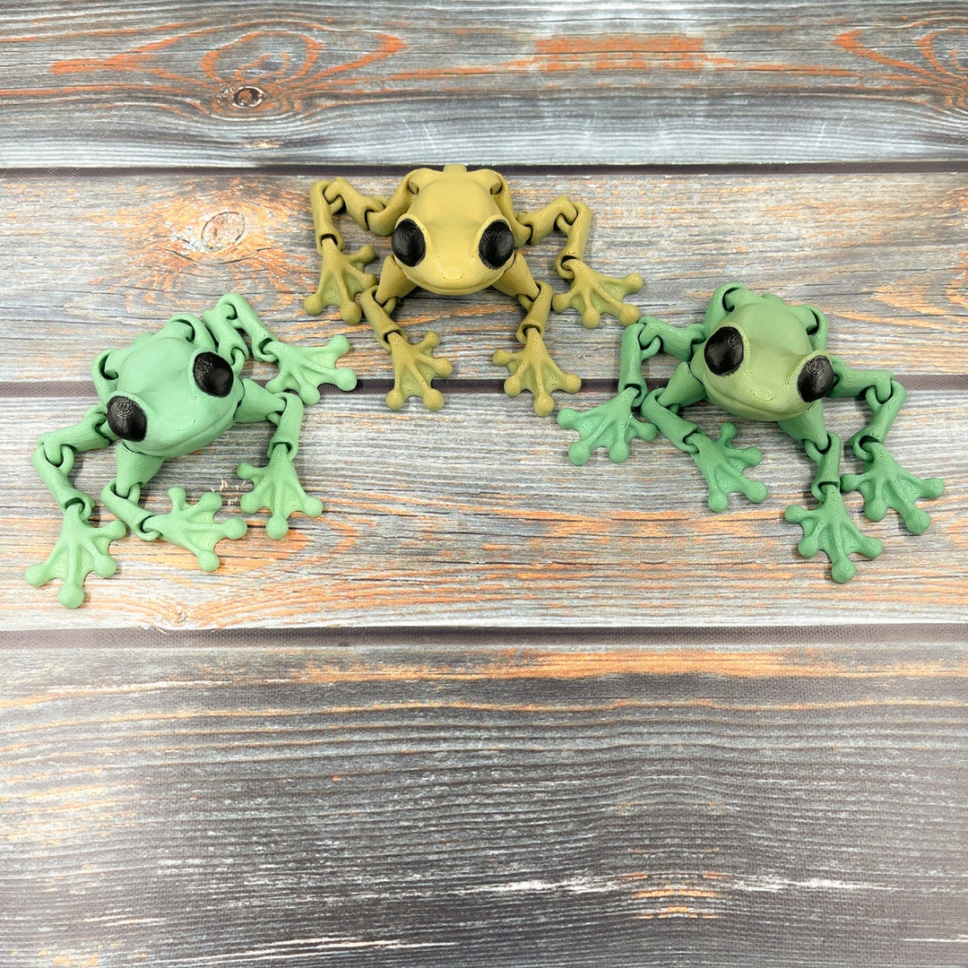 Cinder Frog in Matcha Articulated 3D Printed Fidget Figure - Etsy