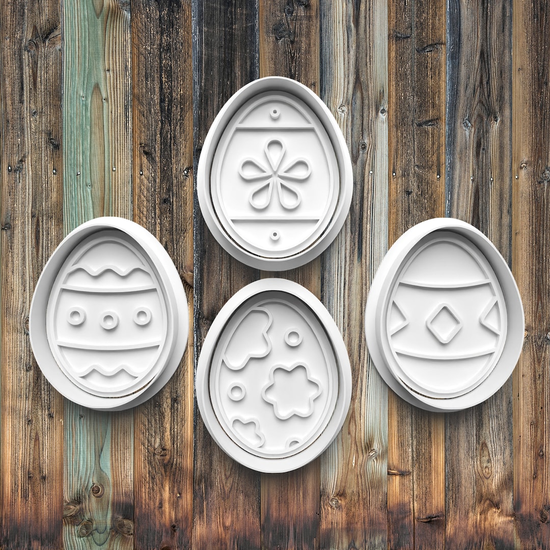 Easter Egg Cookie Cutters, Cookie Stamps - Etsy