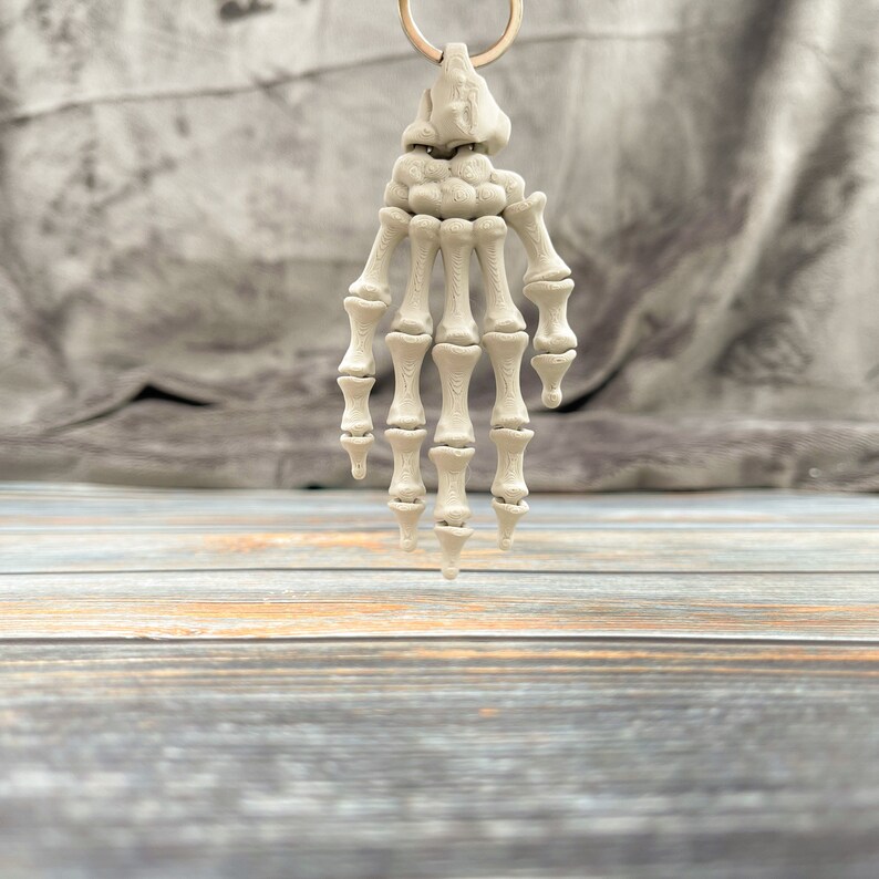 Skeleton Hand Articulated 3D Printed Key Ring - Etsy